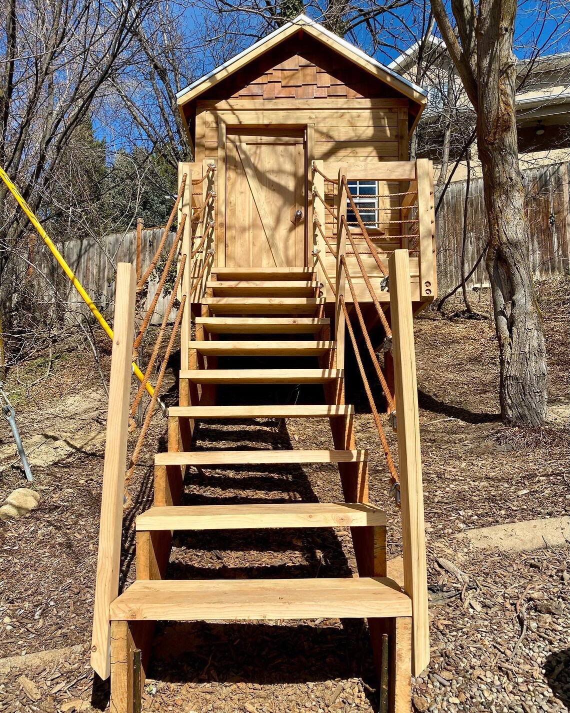 Elevated Cabin Playhouse by Playscapes Studios - Etsy
