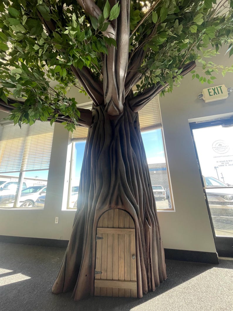 Large Faux Tree With Foliage - Etsy