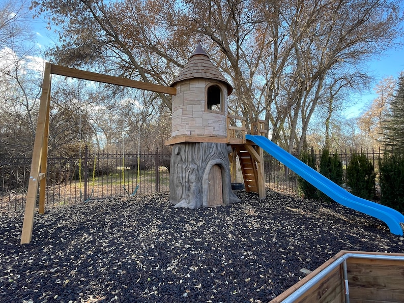Tower Treehouse Playhouse by Playscapes Studios - Etsy