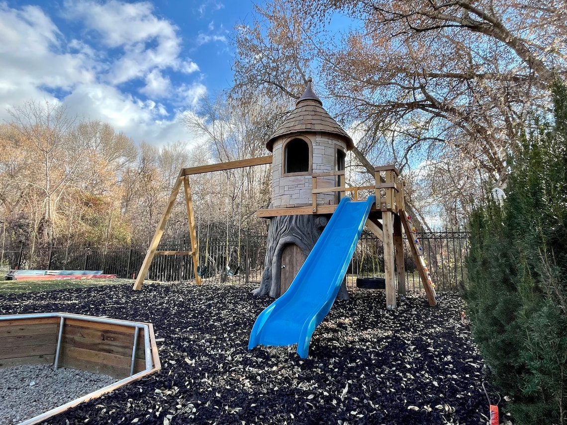 Tower Treehouse Playhouse by Playscapes Studios - Etsy