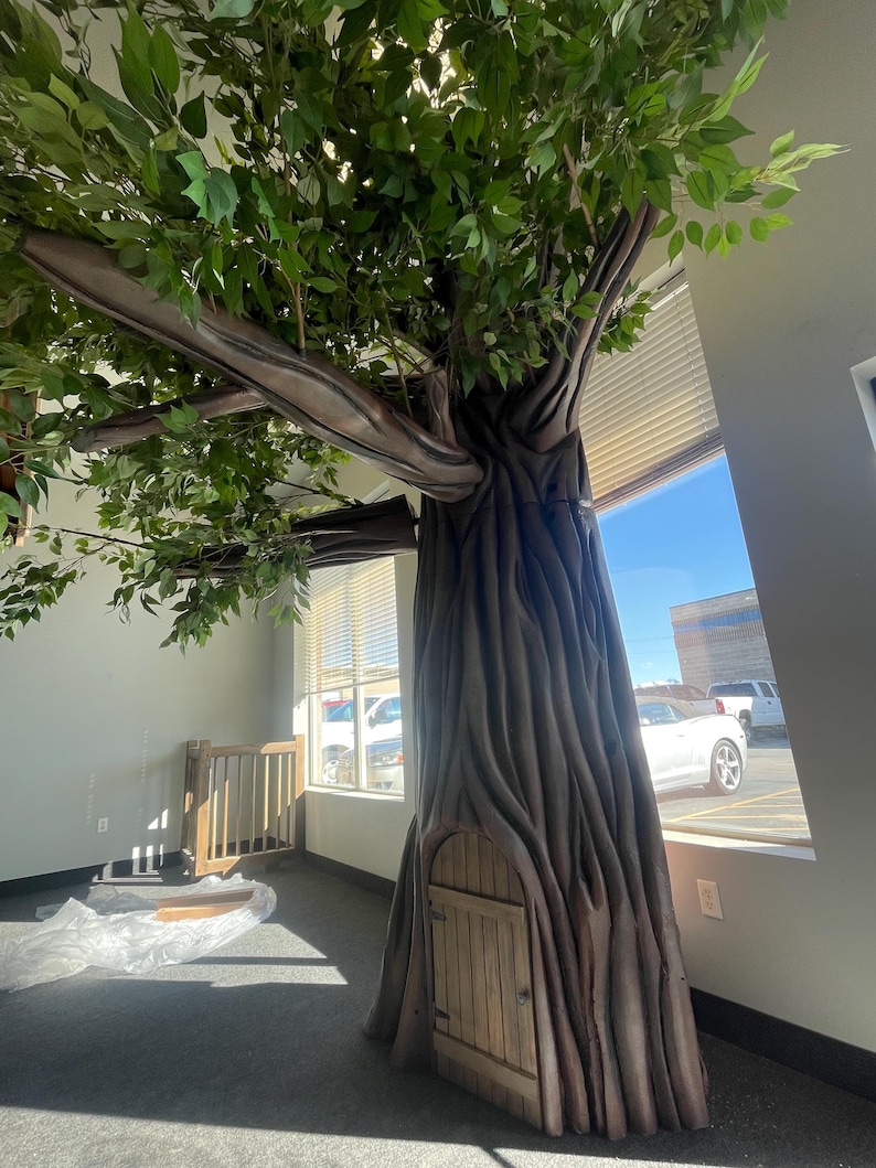 Large Faux Tree With Foliage - Etsy