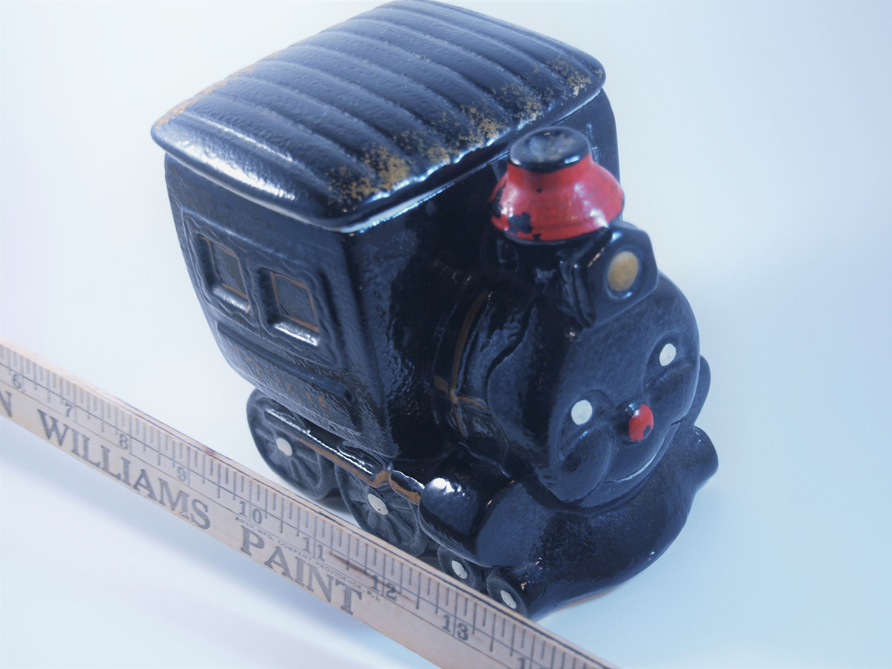 Small Black Cookie Jar - Train Engine - Etsy