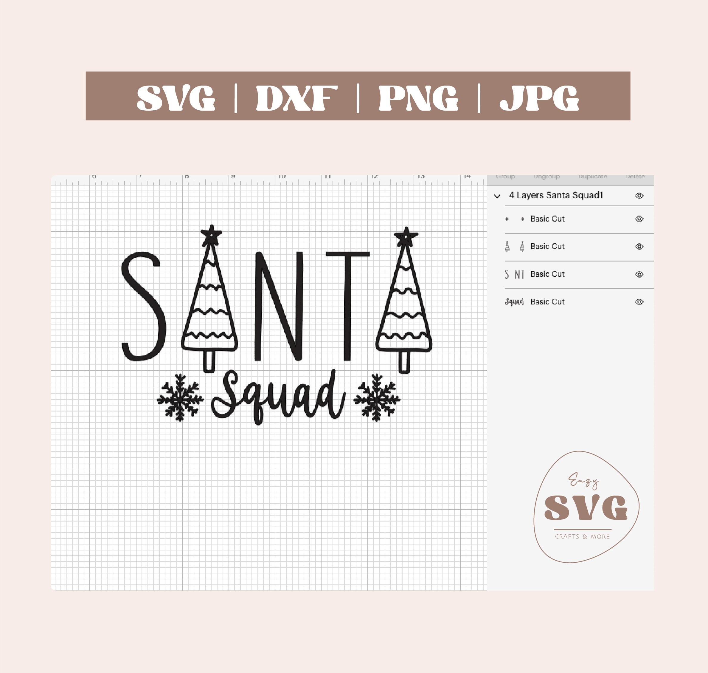 Santa Squad SVG Christmas Svg Winter Svg Santa Crew Svg - Etsy