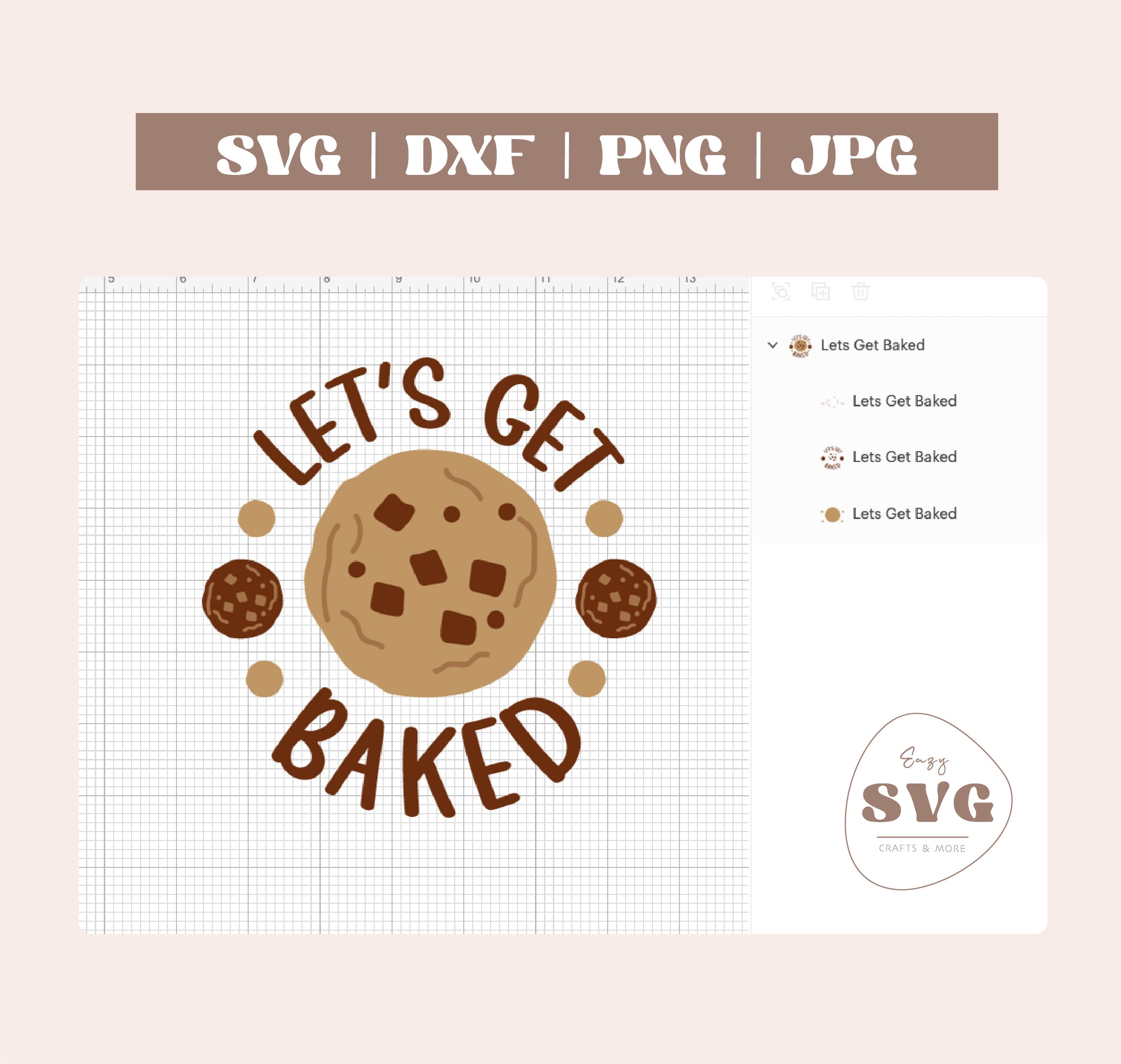 Let's Get Baked SVG Cookie Svg Baked Svg Christmas Svg - Etsy