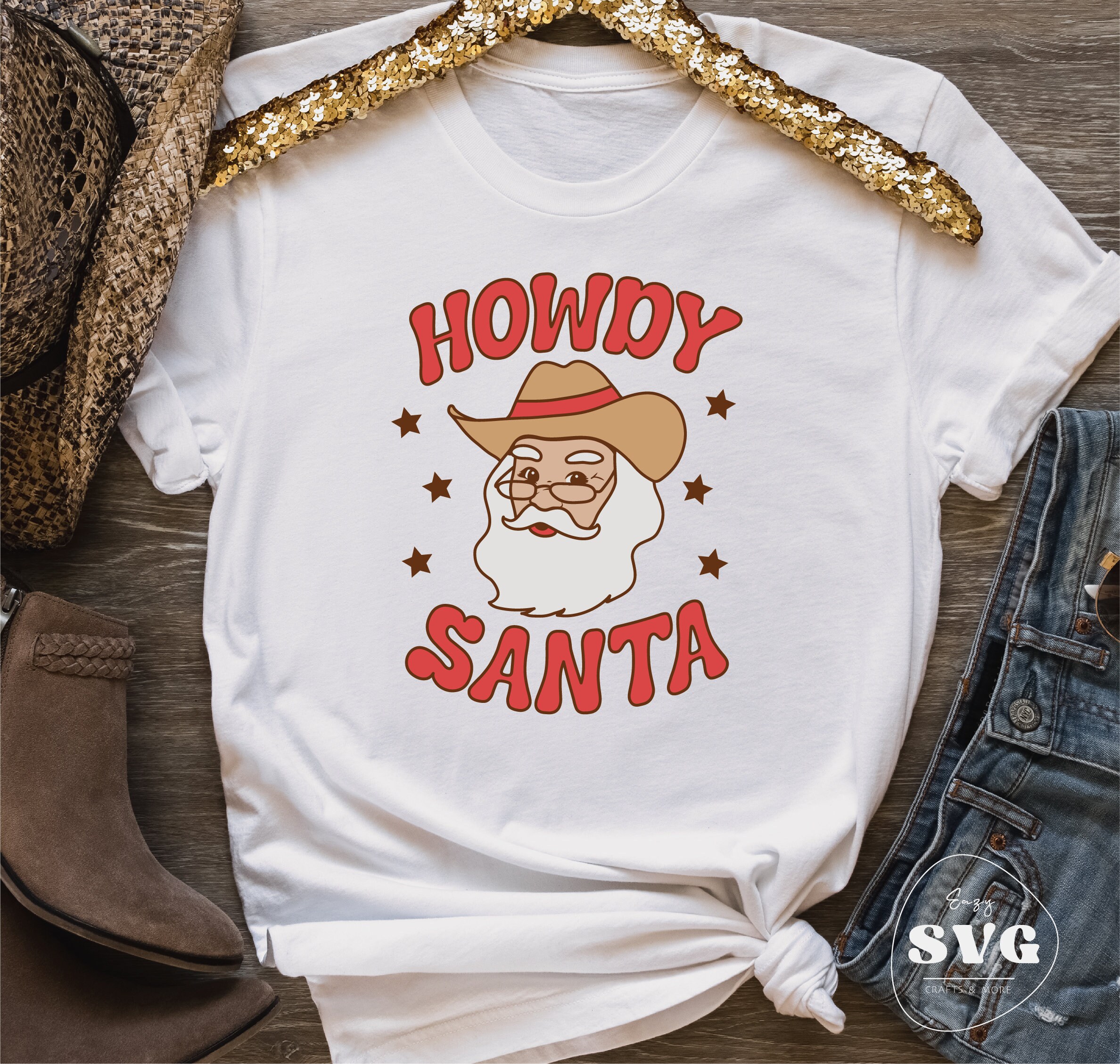 Howdy Santa SVG, Cowboy Santa Svg, Christmas Svg, Winter Svg, Christmas ...