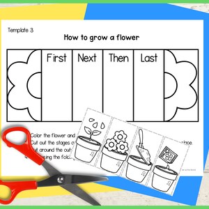 How to Grow a Flower Spring Kids Printable Craft Activity | Foldable ...