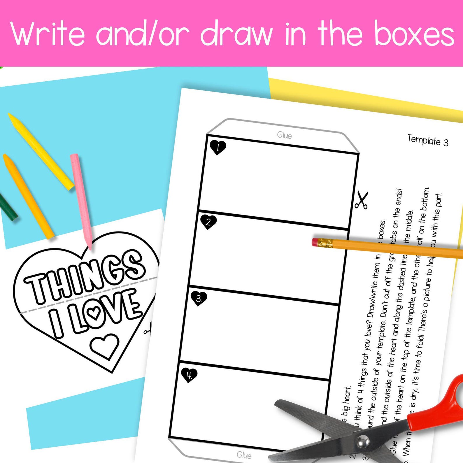 Things I Love Foldouts Valentine's Day Writing Craft Activity for ...