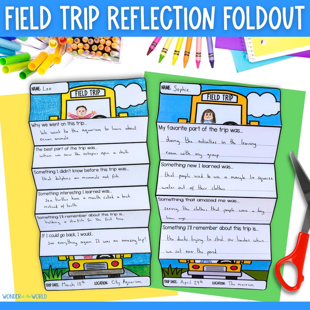 Field Trip Reflection & Memories Writing Foldable Activity Worksheet ...