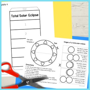 Solar Eclipse Foldable Sequencing Science Activity for Annular and Total Eclipse 2024 | Digital ...