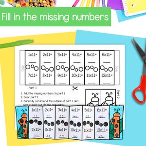 Ladybug Spring Multiplication Math Fact Practice Activity 2-12 Times ...