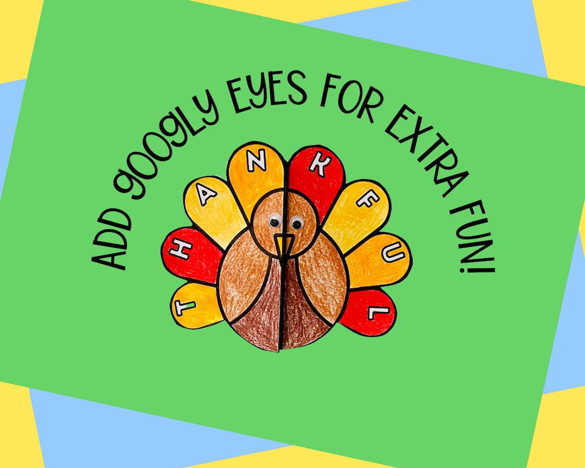 Thanksgiving 'I Am Thankful For' Turkey Activity - Etsy