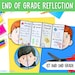 End of School Year Reflection Activity for First and Second Grade ...