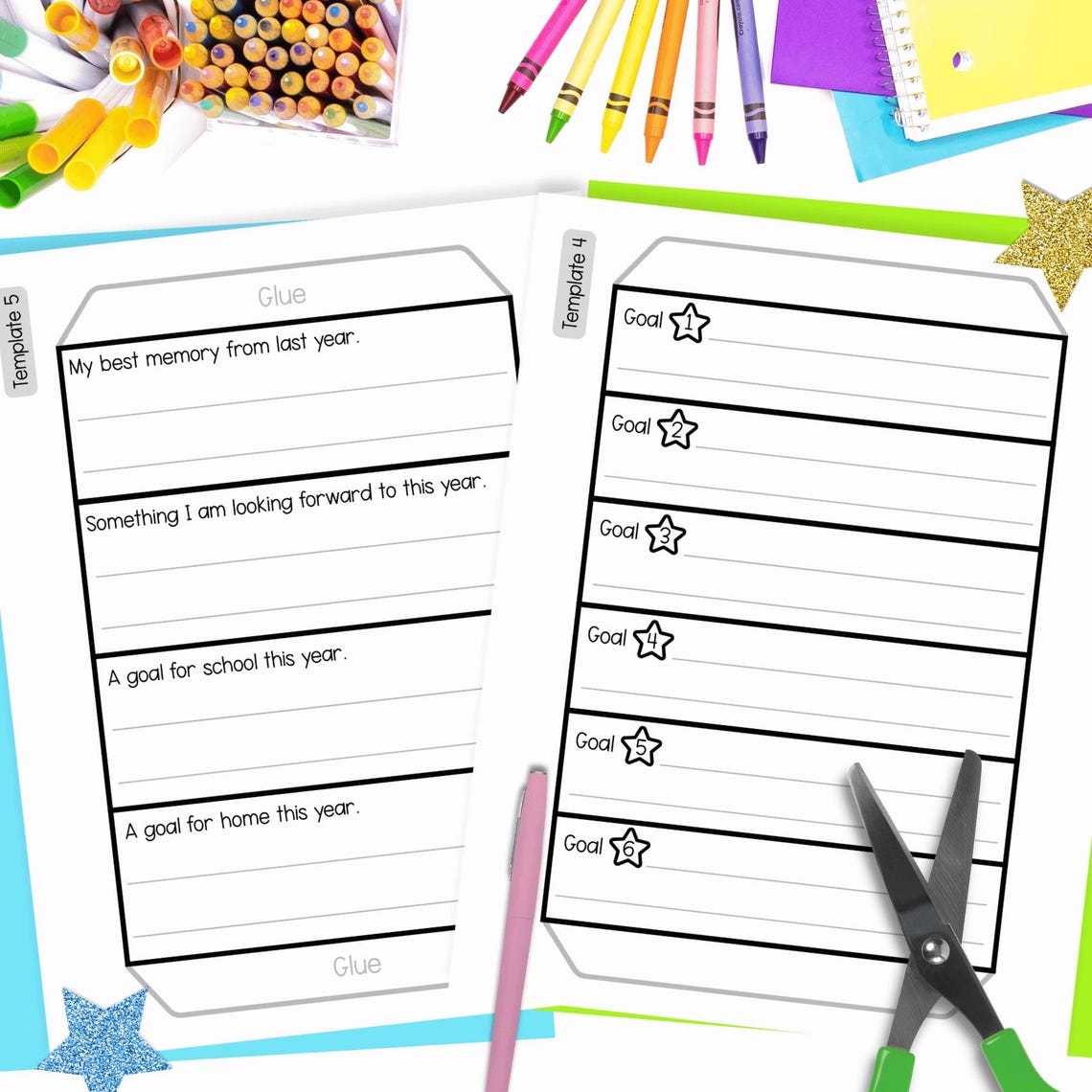 New Year 2026 Disco Ball Goal Setting Writing Craft Activity for Kids ...