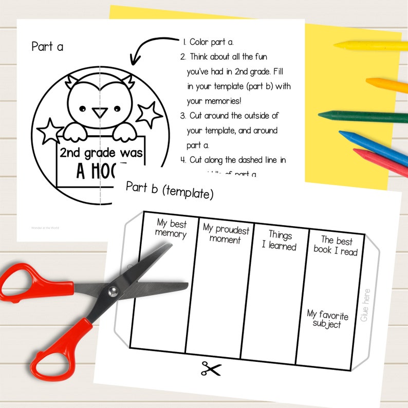 Second Grade Memories for End of Year Last Day or Week of School ...