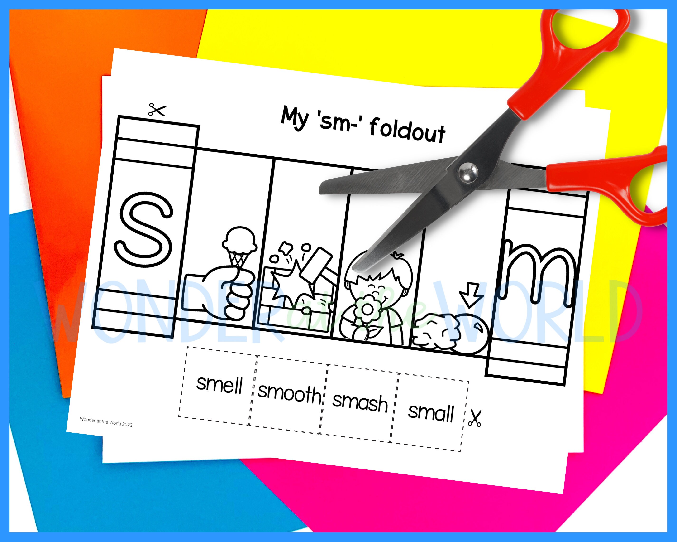 Kindergarten First Grade Sc, Sk and Sm Consonant Blends Foldable ...