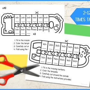 Multiplication Printable Foldout Activity | 2-12 Times Tables | Math ...