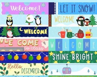 19 Winter Animated Google Classroom Headers Banners for November ...