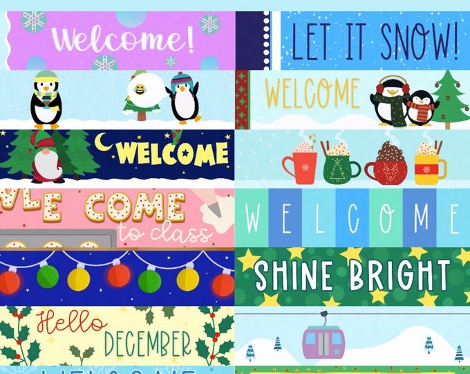 19 Winter Animated Google Classroom Headers Banners for November ...