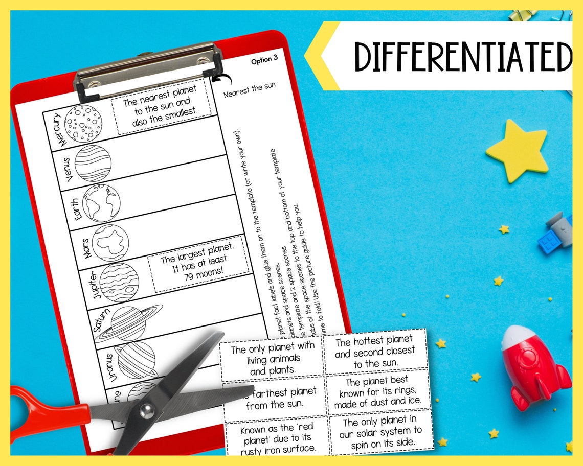 Solar System Planets Foldout Kids' Craft A4 and 11x8.5 - Etsy Australia