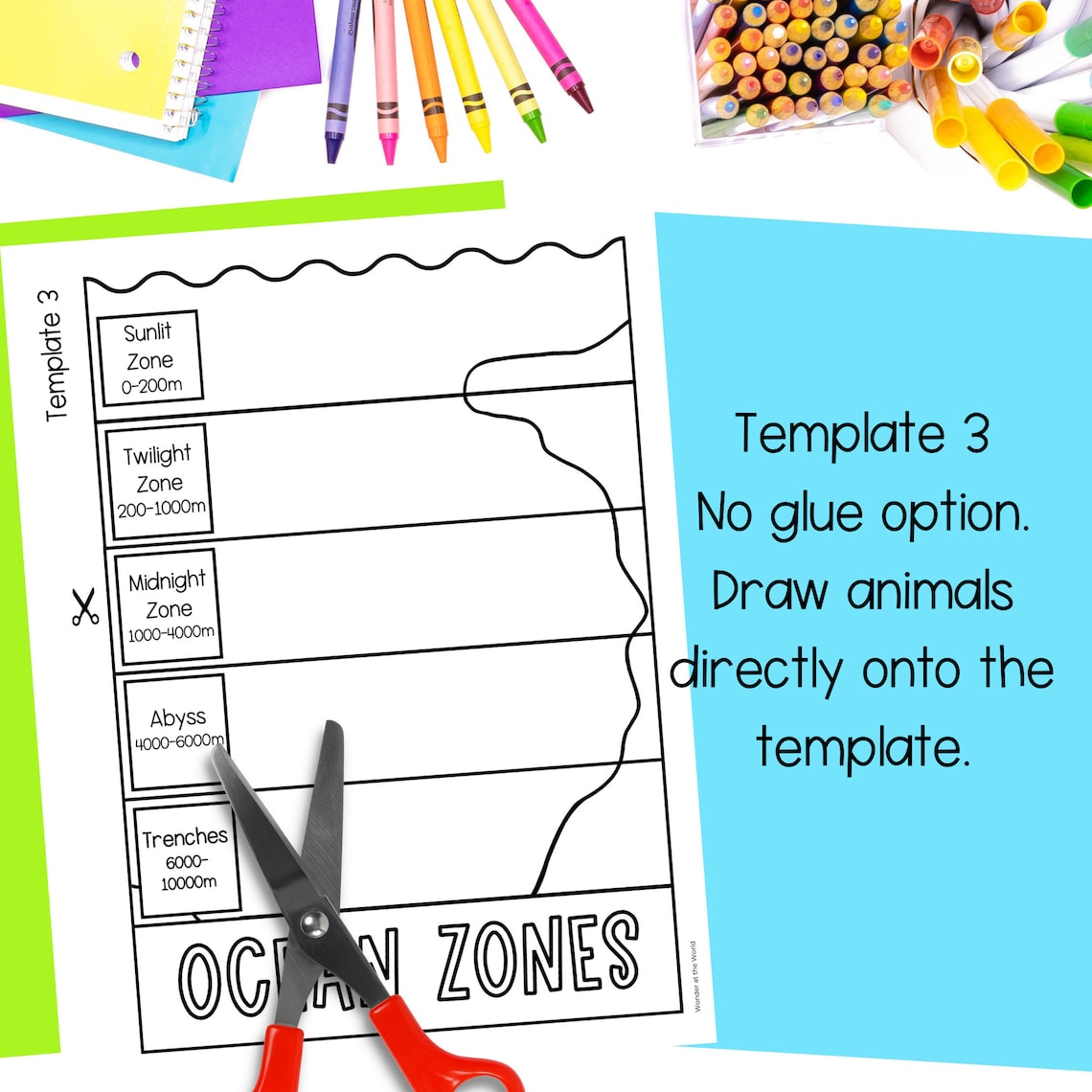 Ocean Zones Lesson With Slideshow Introduction and Foldable Activity ...