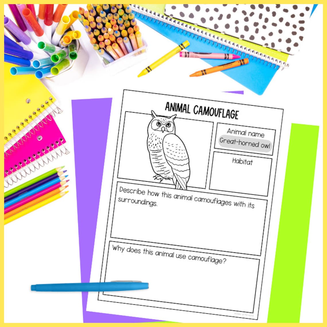 Animal Camouflage Science Lesson Powerpoint Google Slides Presentation ...