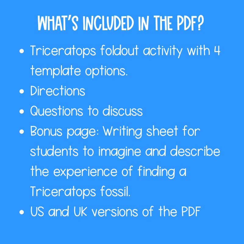 How A Dinosaur Fossil Is Formed Foldable Sequencing Activity Printable With Triceratops Digital