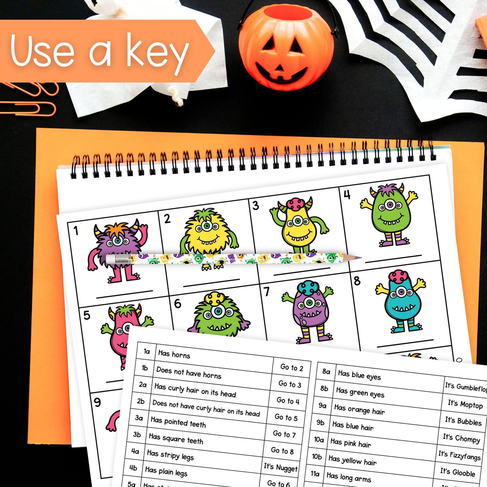 Dichotomous Keys Activities Worksheets for Science Lesson | Halloween ...