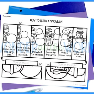 How to Build a Snowman Sequencing Activity for Kids | Digital Download ...