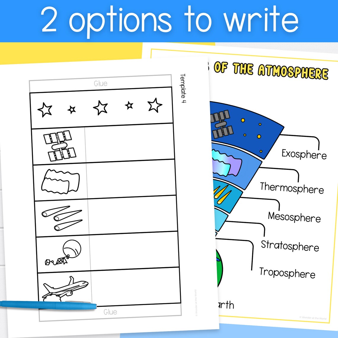 Layers of the Atmosphere Foldable Sequencing Activity Cut and Paste or ...