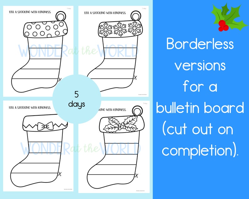 Fill a Stocking With Kindness Christmas Activity for Kids | A4 and 8 ...