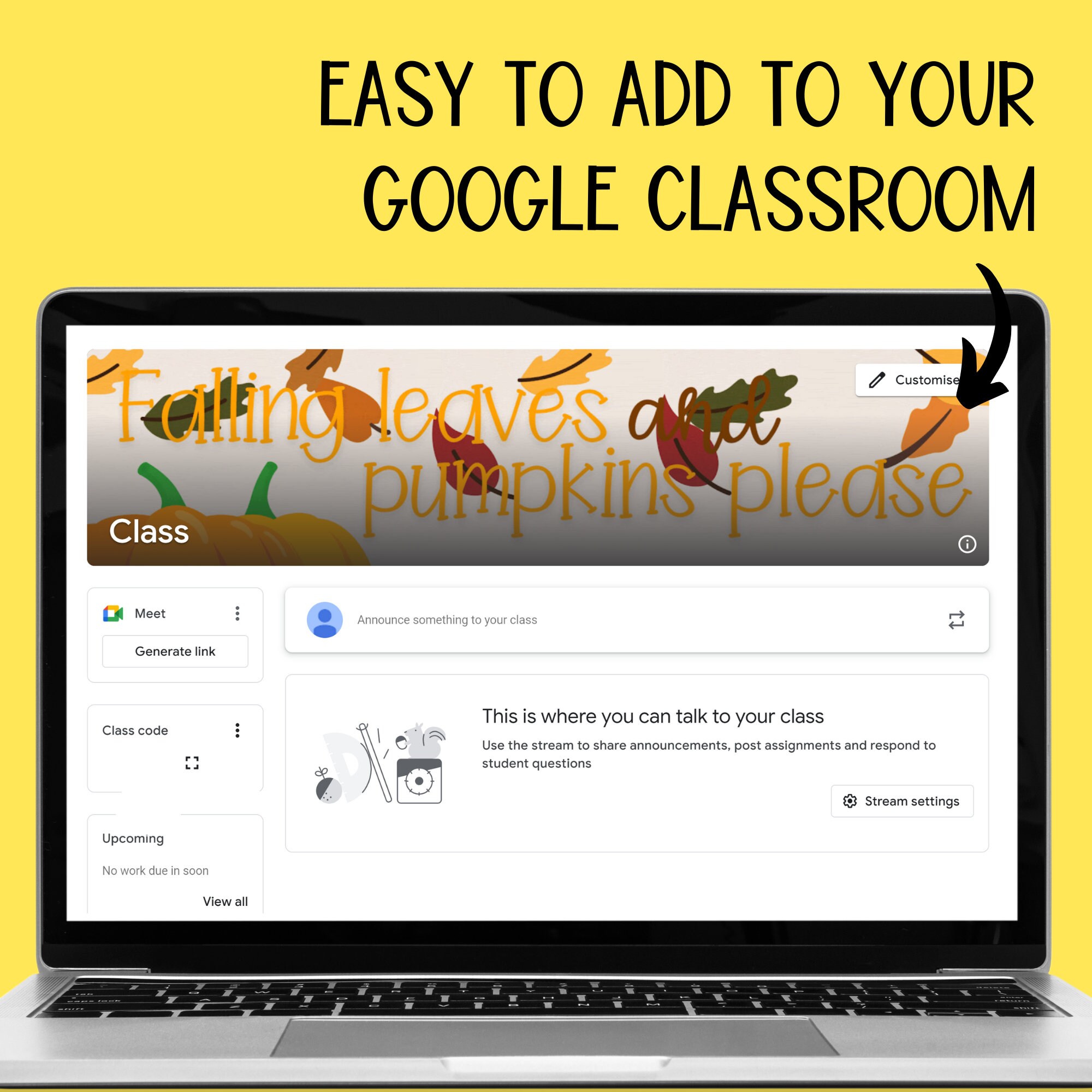 Fall Autumn Halloween Animated Google Classroom Headers Banners ...