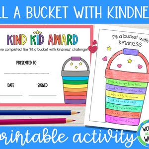 Kindness Activity for Kids Fill a Bucket With Kindness UK and US ...