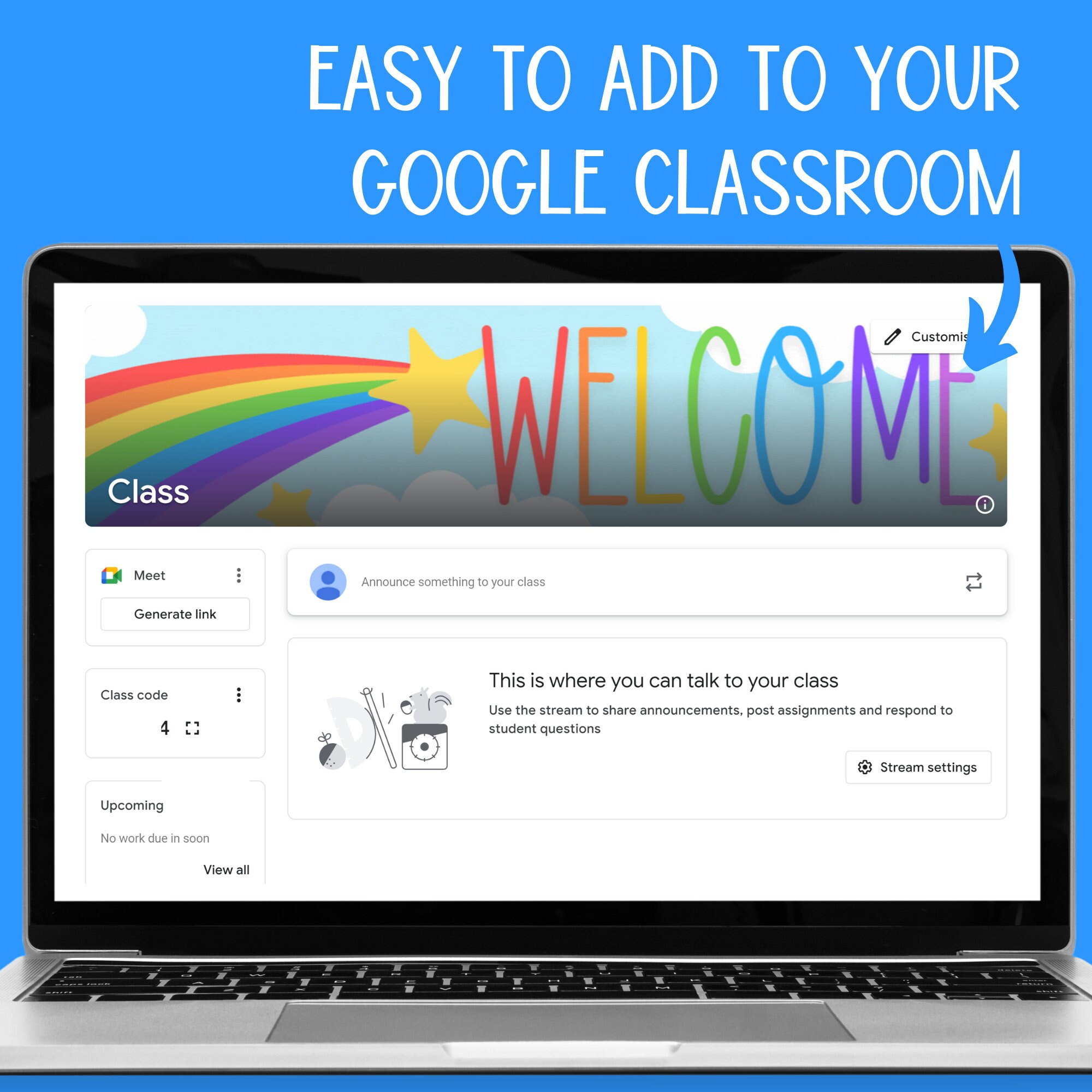 Bright Rainbow Themed Animated Google Classroom Headers Banners for ...