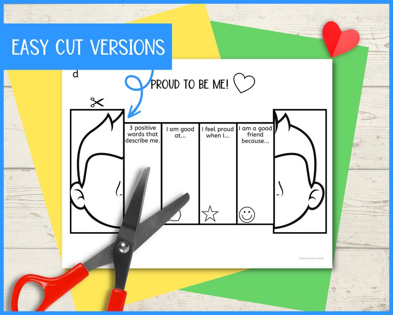 Proud to Be Me Self Esteem Accordion Foldable Activity | Social ...