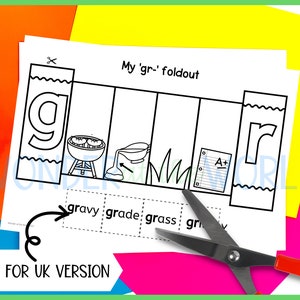 Kindergarten First Grade Pr, Tr, Gr Consonant Blends Foldable Activity ...