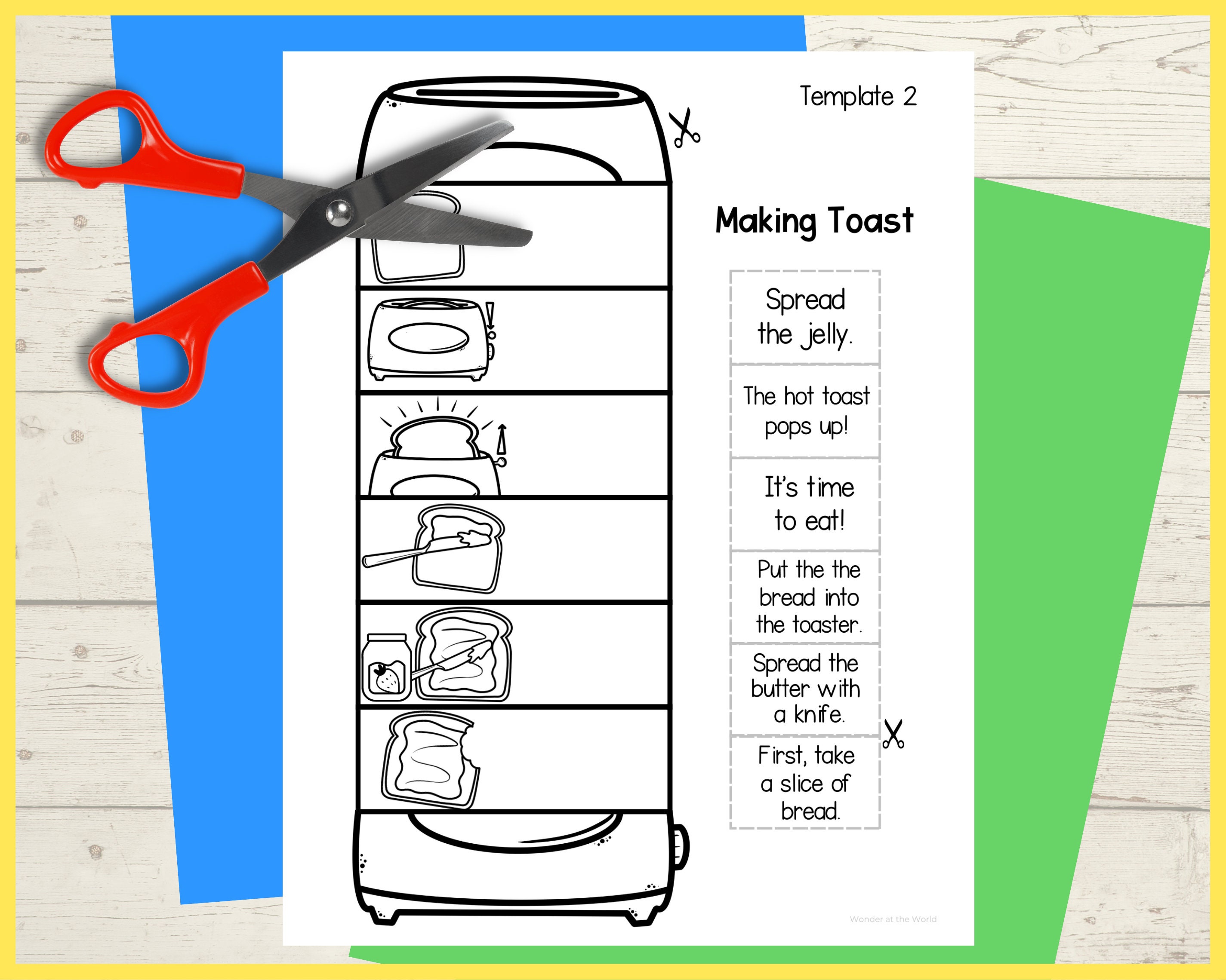 How to Make Jelly Jam Toast Cut and Paste Sequencing Activity PDF UK ...
