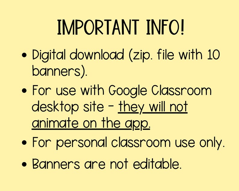 12 Back to School Themed Animated Google Classroom and Forms Headers ...