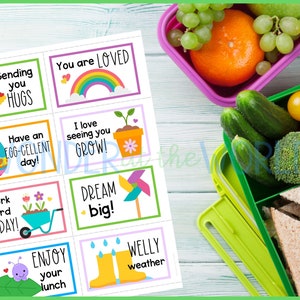 96 Printable Lunch Box Notes for Spring, Summer, Fall Autumn, Winter ...