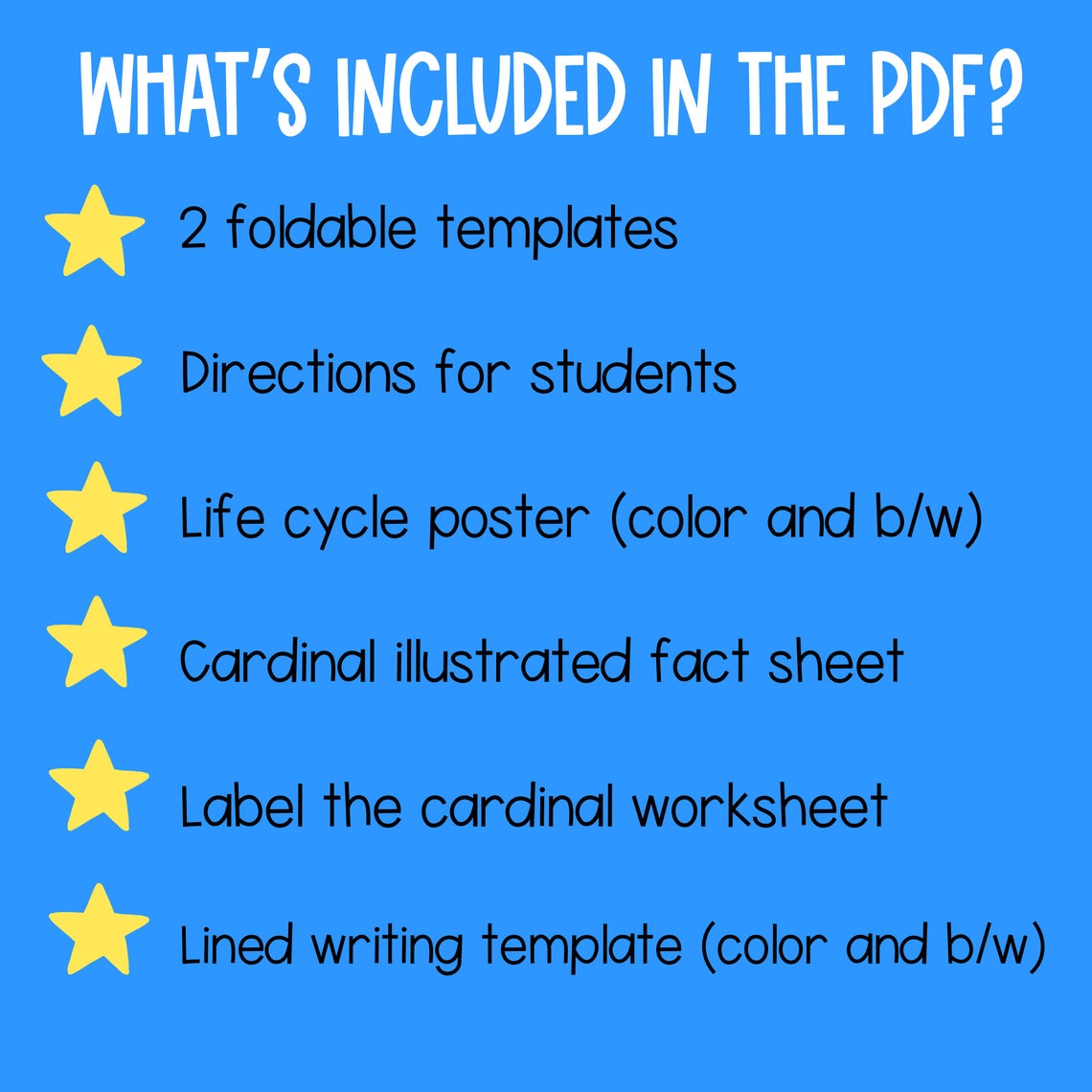 Life Cycle of a Northern Cardinal Bird Foldable Sequencing Activity for ...