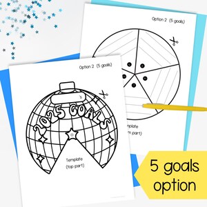 New Year 2025 Disco Ball Goal Setting Writing Kids Craft Activity ...