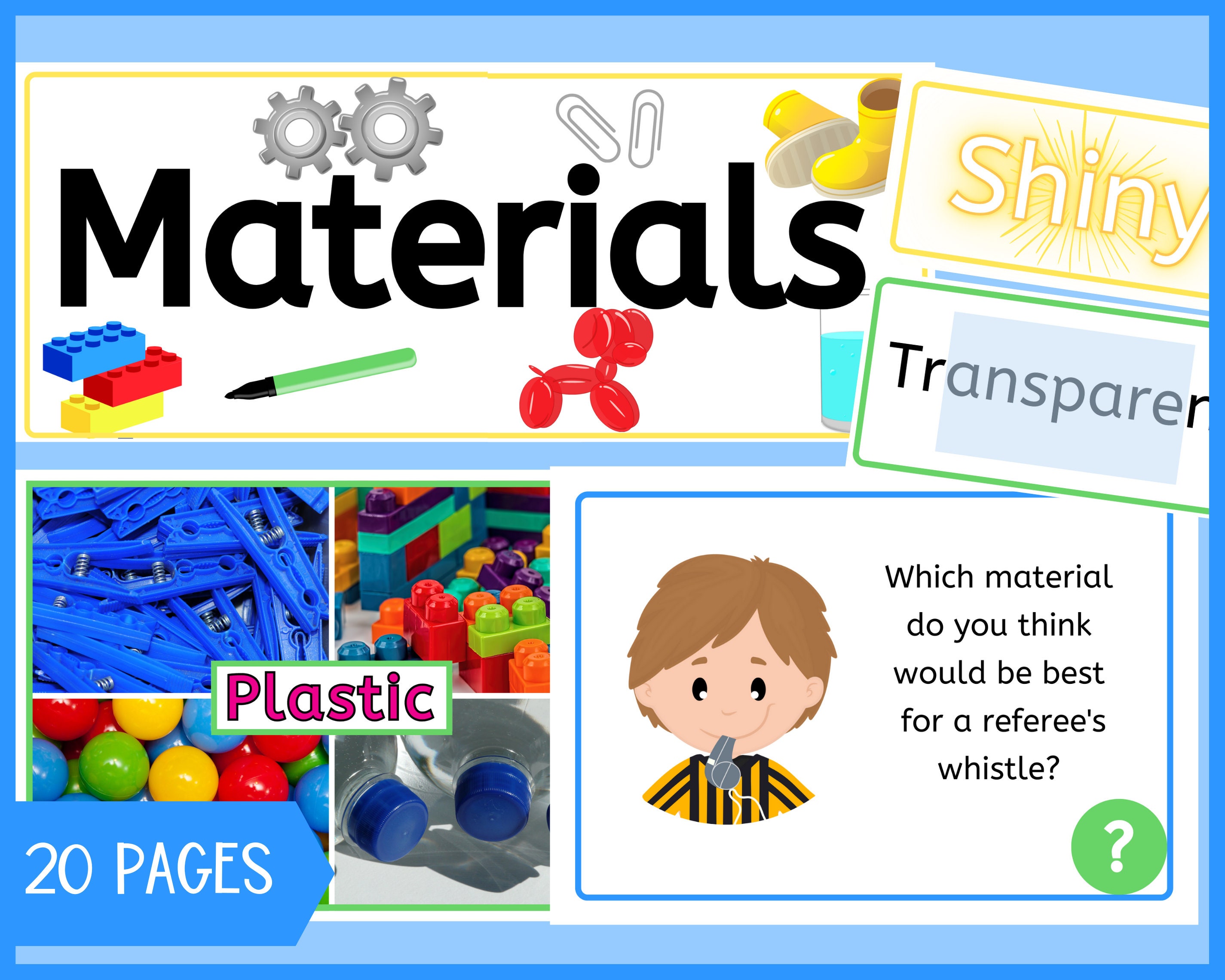 Everyday Materials Printable Classroom Display for Teachers | Digital ...