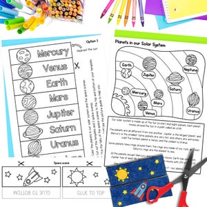 Solar System Planets Space Foldout Kids' Craft | A4 and 11x8.5 Inch ...