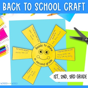 Back to School Get to Know You Sun Craft Activity for First Second ...