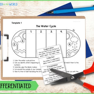 The Water Cycle Foldable Cut and Paste Activity and Presentation for ...