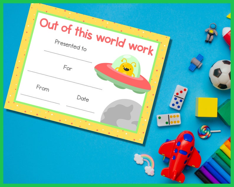 8 Space Themed Classroom Reward Certificates for Kids | Digital ...