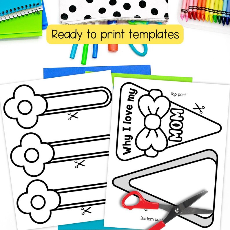 Mother's Day Flower Bouquet Craft Activity for Kids PDF - Etsy
