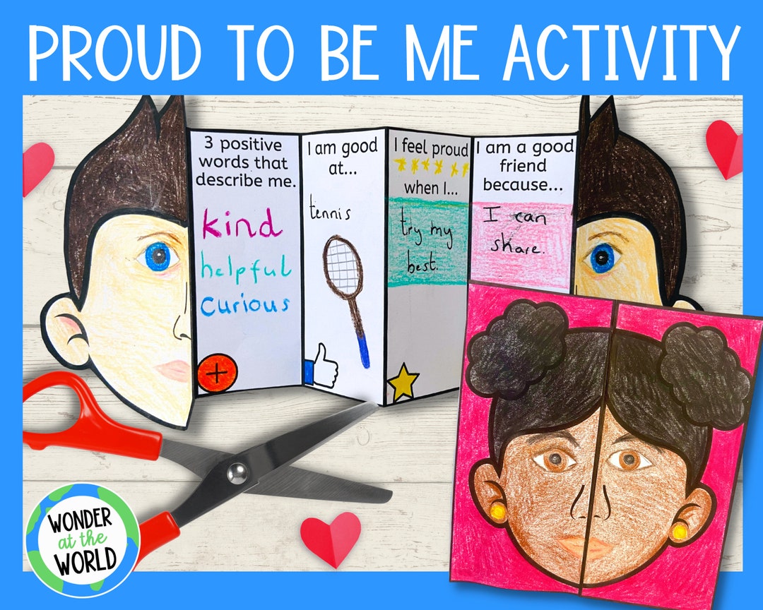 Proud to Be Me Self Esteem Accordion Foldable Activity | Social ...