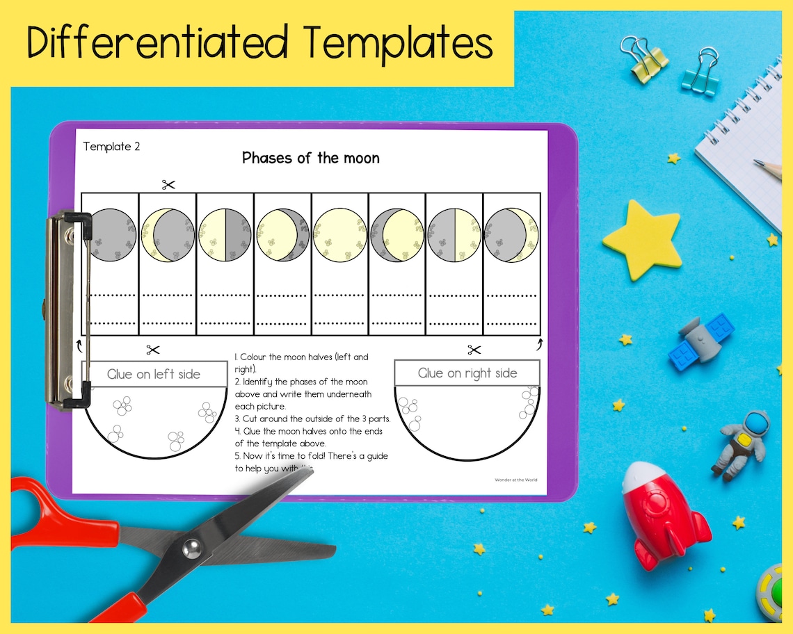 Southern Hemisphere Phases of the Moon Foldout Kid's Craft Activity ...