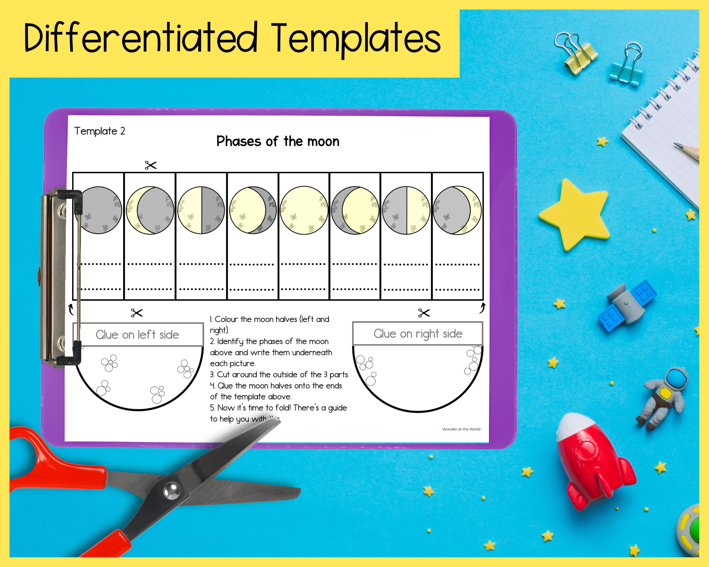 Southern Hemisphere Phases of the Moon Foldout Kid's Craft Activity ...