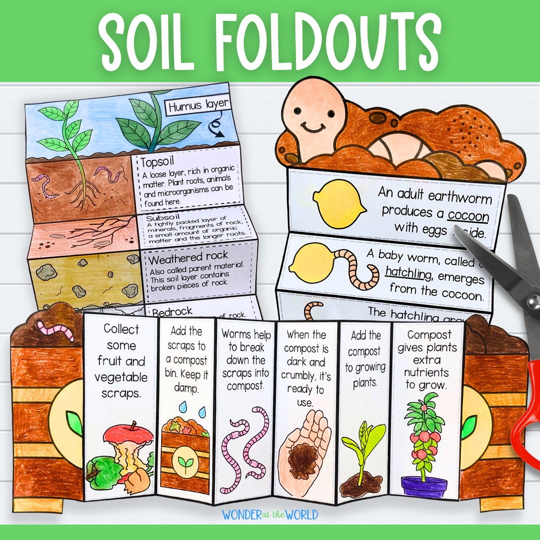 Soil Foldout Activities for Teaching Layers of Soil, Composting and ...